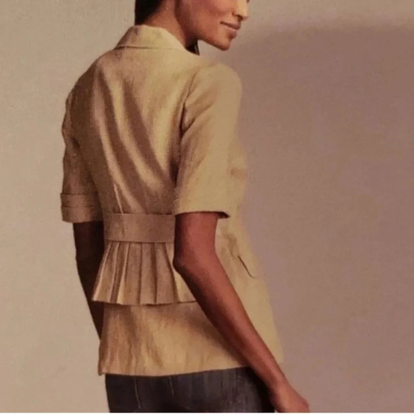 CAbi | Jackets & Coats | Cabilinen Safari Khaki Blazer Style 92 Medium ...